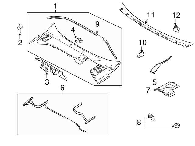 Genuine Volvo 30799290 Cowl Cover Seal - Volvo