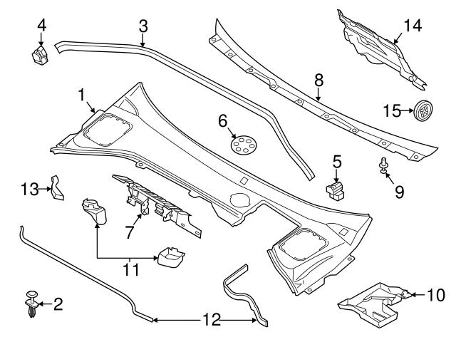 Genuine Volvo 30799291 Cowl Cover Cap - Volvo