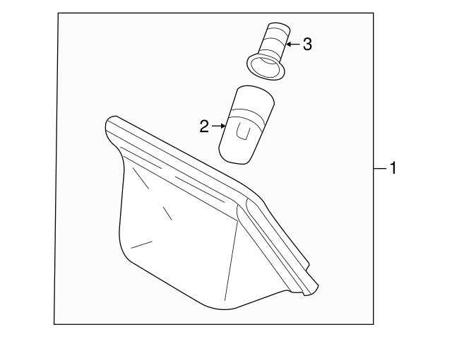 Genuine Volvo 30863960 License Lamp Assembly; Left, Right - Volvo