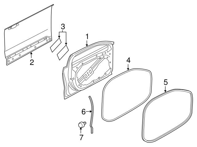 Genuine Volvo 31108791 Door Seal; Left, Right | 31434997