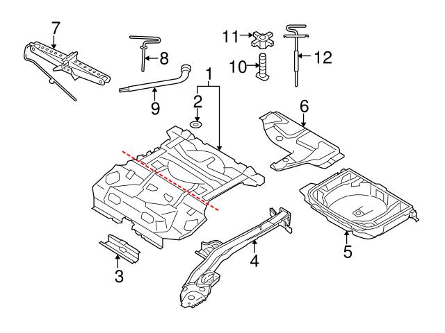 Genuine Volvo 31201653 Spare Tire Bolt - Volvo