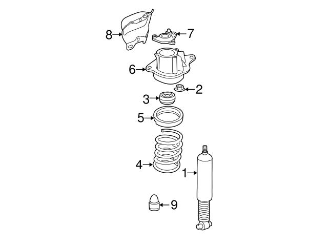 Genuine Volvo 31212036 Shock Absorber; Rear Left or Right - Volvo