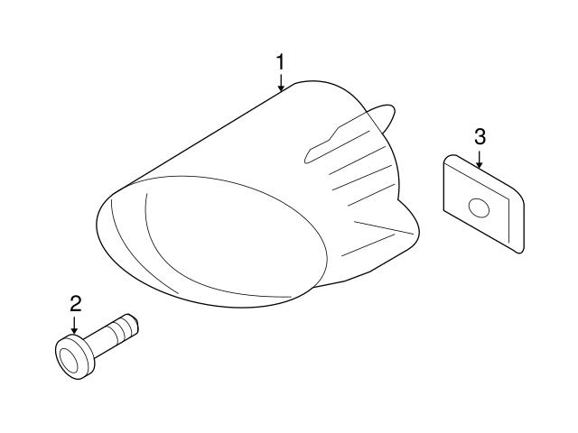 Genuine Volvo 31213175 Fog/Cornering Light Assembly; Left - Volvo