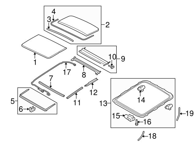 Genuine Volvo 31213403 Sunroof Glass Seal; Rear - Volvo