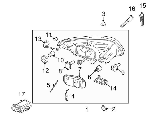 Genuine Volvo 31213889 Headlight Bulb Cap; Left - Volvo