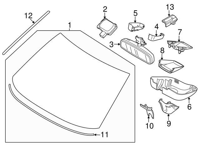 Genuine Volvo 31217819 Interior Rear View Mirror - Volvo