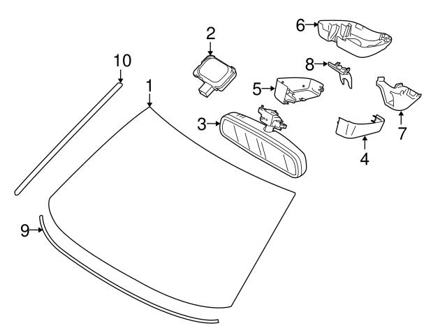 Genuine Volvo 31217822 Interior Rear View Mirror - Volvo