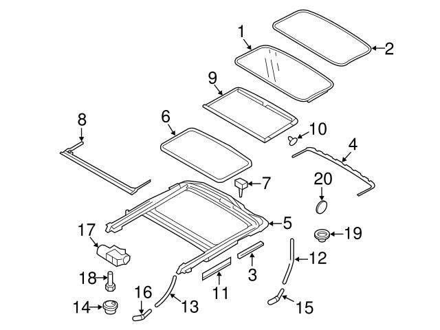 Genuine Volvo 31218248 Sunroof Glass Seal - Volvo