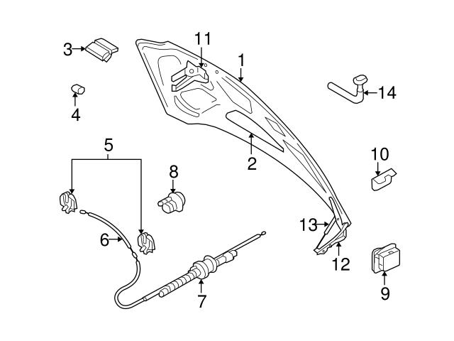 Genuine Volvo 31218475 Hood Latch; Left, Right - Volvo