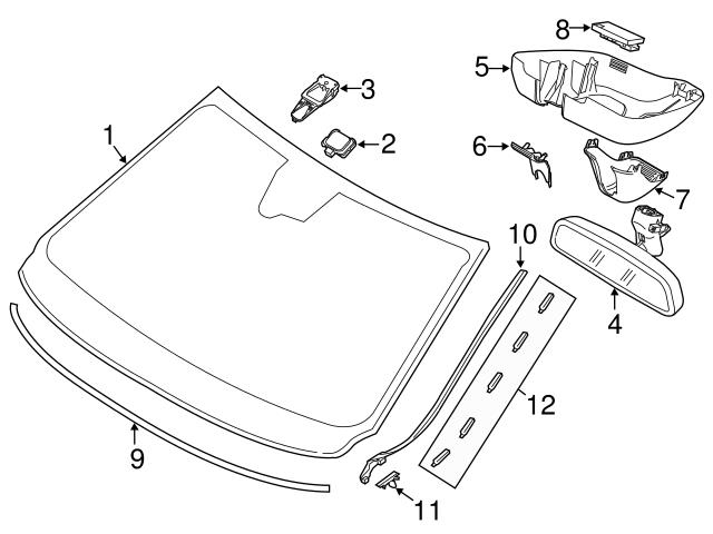 Genuine Volvo 31218532 Interior Rear View Mirror Cover - Volvo