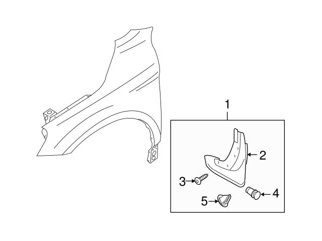 Genuine Volvo 31250062 Mud Flap; Right - Volvo