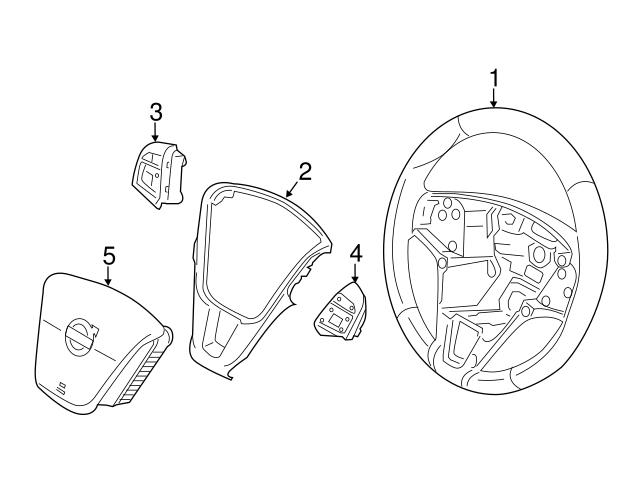 Genuine Volvo 31250591 Steering Wheel - Volvo