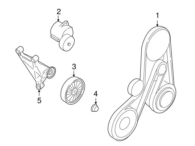 Genuine Volvo 31251250 Belt Tensioner Assembly - Volvo