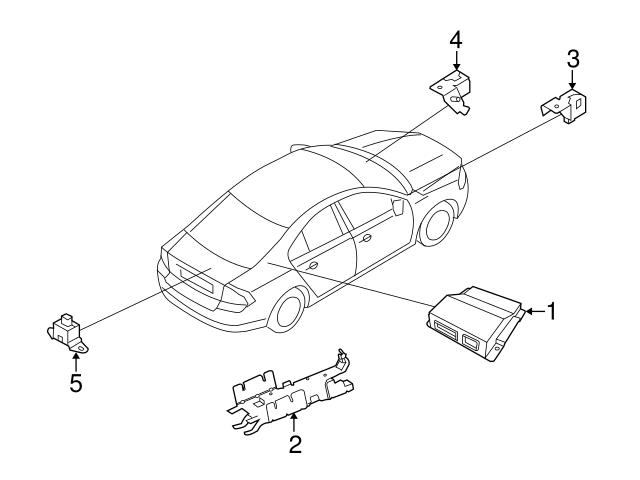 Genuine Volvo 31252954 Suspension Yaw Sensor; Front Right - Volvo