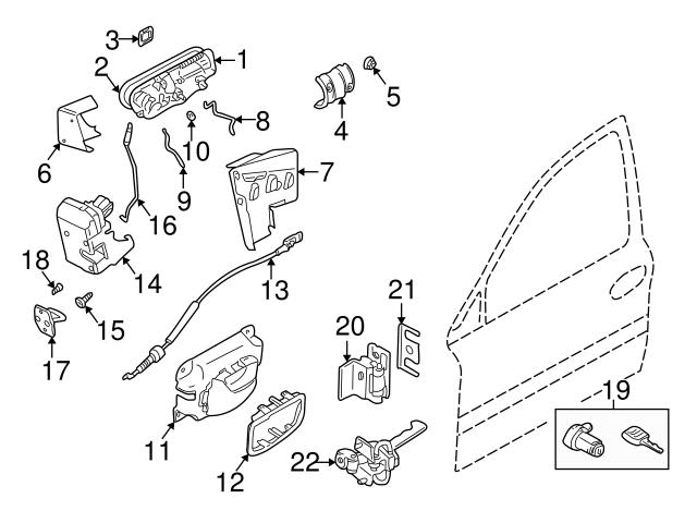 Genuine Volvo 31253055 Door Latch Cable; Left, Right - Volvo
