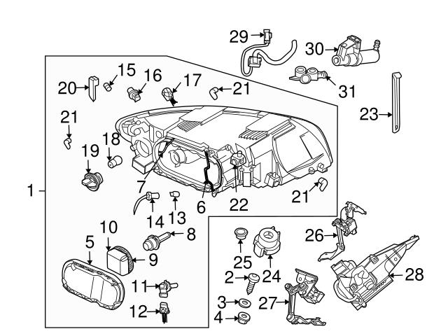 Genuine Volvo 31253730 Headlight Washer Nozzle; Left, Right - Volvo