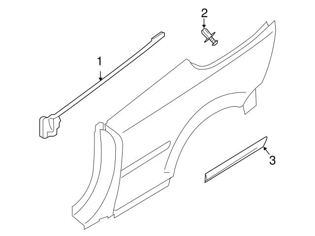 Genuine Volvo 31256640 Quarter Glass Seal; Right - Volvo