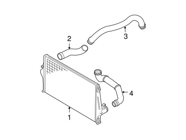 Genuine Volvo 31261369 Turbocharger Intercooler Pipe; Front, Upper - Volvo