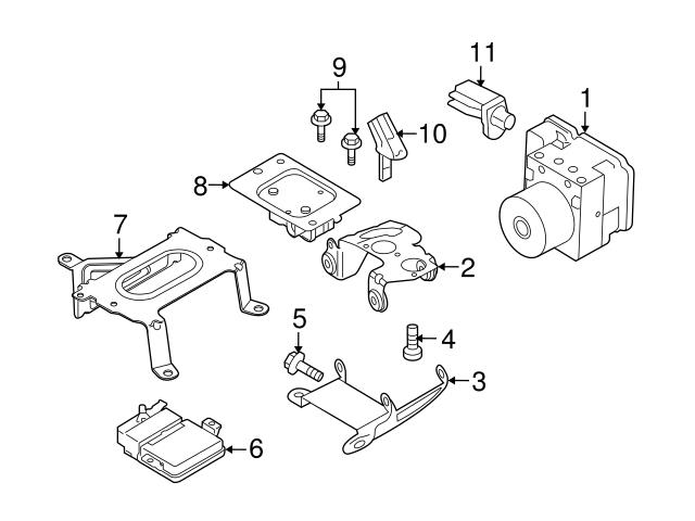 Genuine Volvo 31274611 ABS Wheel Speed Sensor; Front Left - Volvo