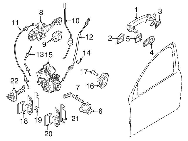 Genuine Volvo 31276398 Door Latch Cable; Left, Right - Volvo