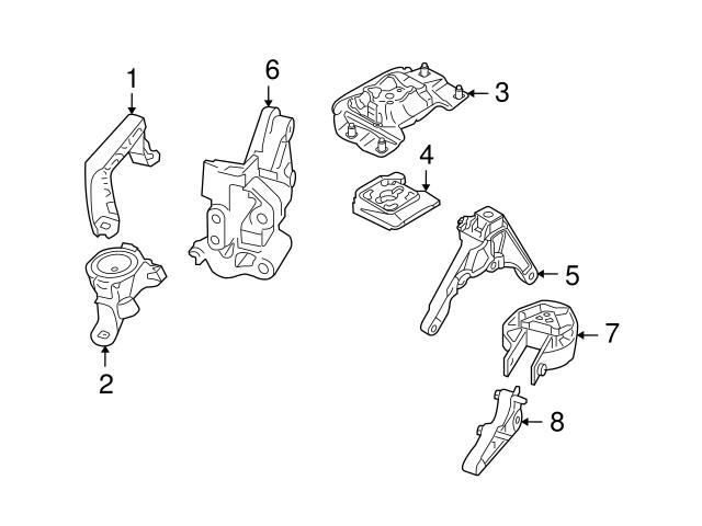 Genuine Volvo 31277010 Engine Mount Crossmember Insulator; Left Lower ...