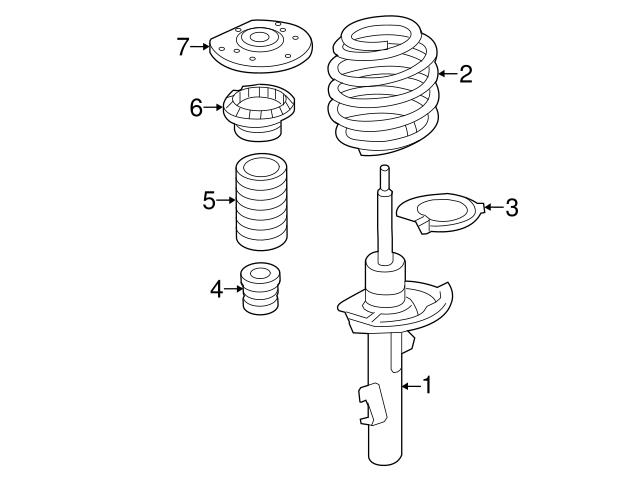 Genuine Volvo 31277201 Suspension Shock / Strut Mount Bushing Washer ...