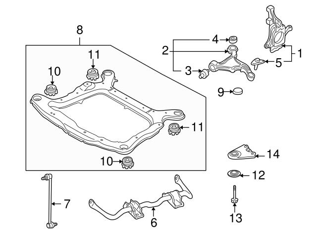 Genuine Volvo 31277881 Control Arm Bushing; Left Front, Right Front ...
