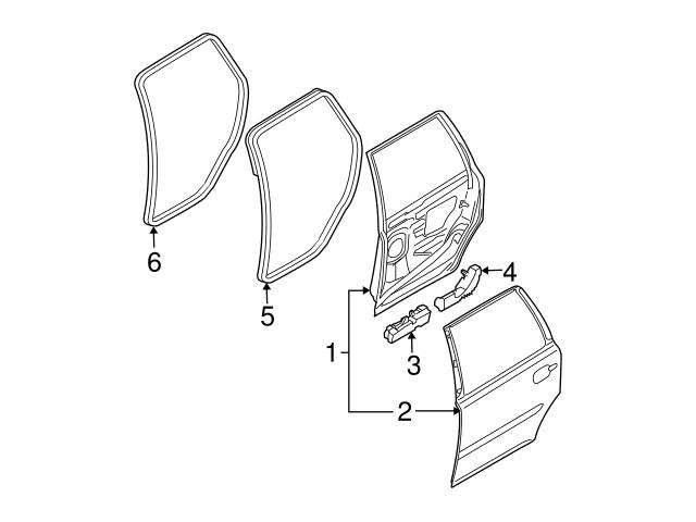 Genuine Volvo 31278569 Door Seal; Left - Volvo