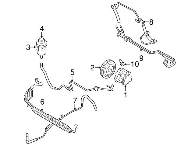 Genuine Volvo 31280407 Power Steering Return Hose; Lower - Volvo