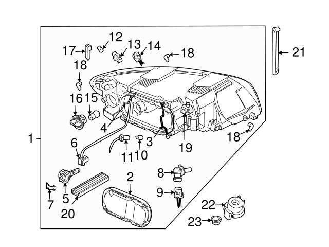 Genuine Volvo 31283274 Headlight Assembly; Right - Volvo