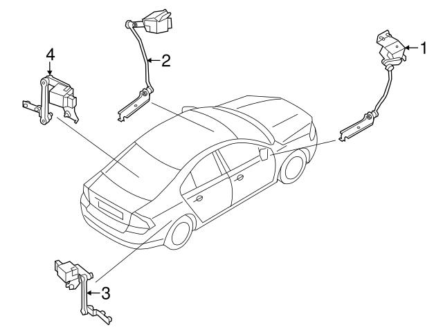 Genuine Volvo 31288271 Suspension Yaw Sensor; Front Left - Volvo