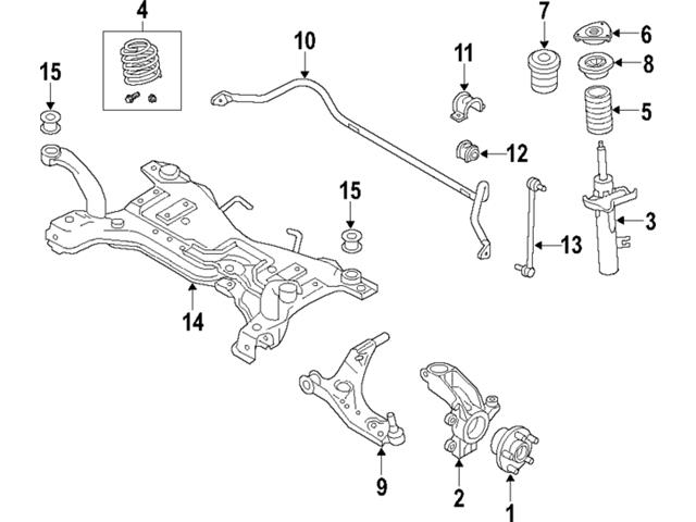 Genuine Volvo 31290275 Strut Assembly; Front Right - Volvo