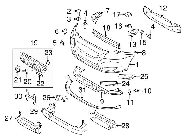 Genuine Volvo 31290532 Grille - Volvo