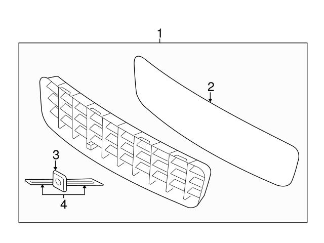Genuine Volvo 31290545 Grille - Volvo