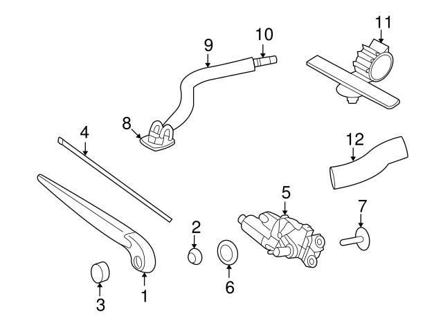 Genuine Volvo 31290787 Back Glass Wiper Motor; Rear - Volvo