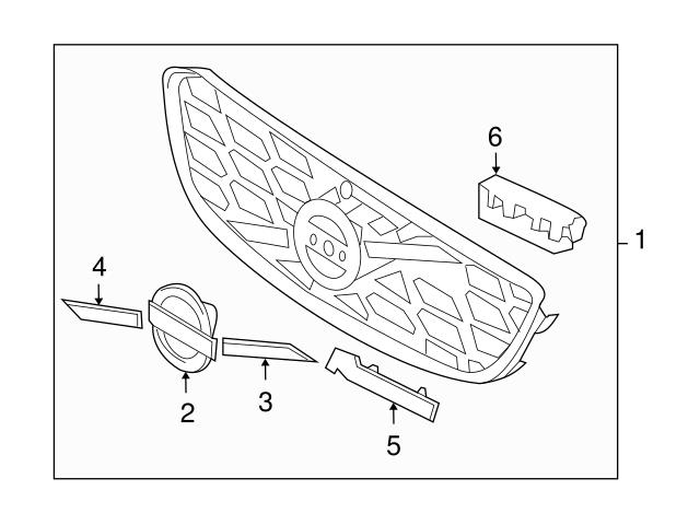 Genuine Volvo 31290845 Grille - Volvo