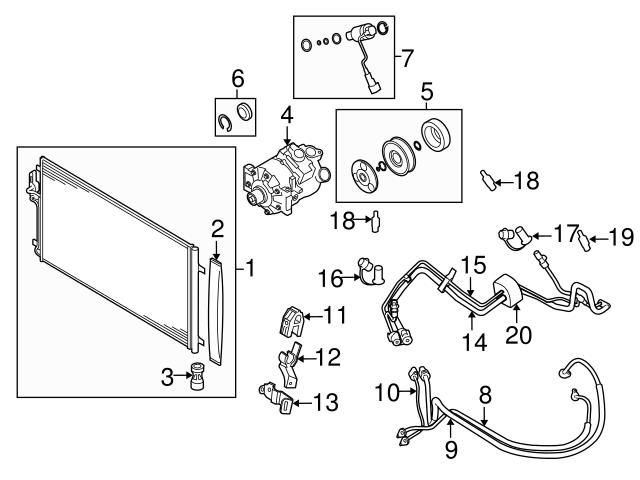 Genuine Volvo 31291830 A/C Refrigerant Hose; Lower - Volvo