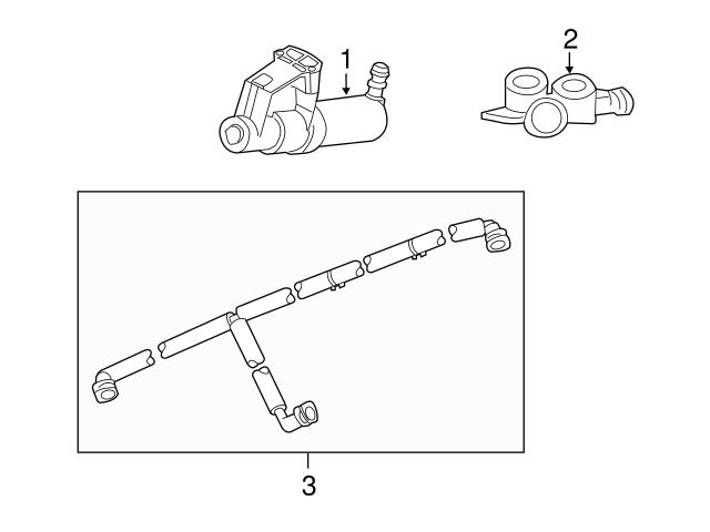 Genuine Volvo 31294101 Headlight Washer Nozzle; Left - Volvo
