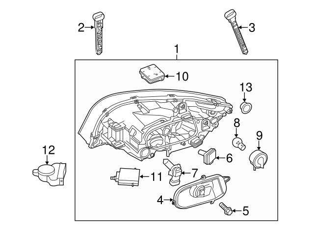 Genuine Volvo 31294531 Headlight Bulb Cap; Left - Volvo