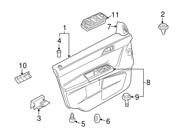 Genuine Volvo 31295122 Power Window Switch; Left - Volvo