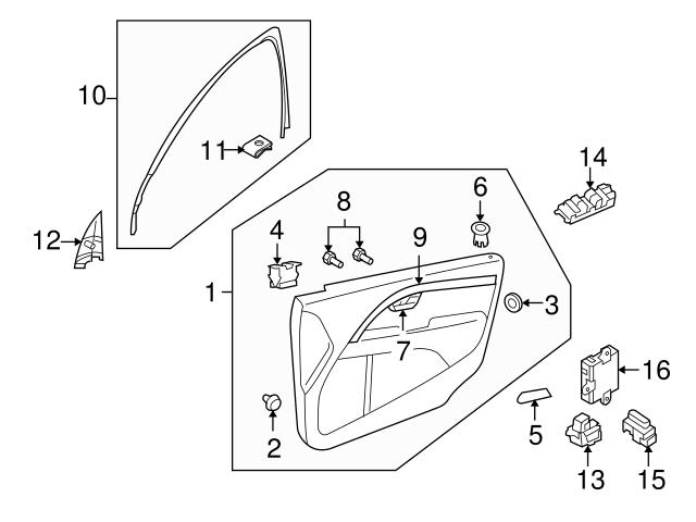 Genuine Volvo 31295213 Power Window Control Module; Right - Volvo