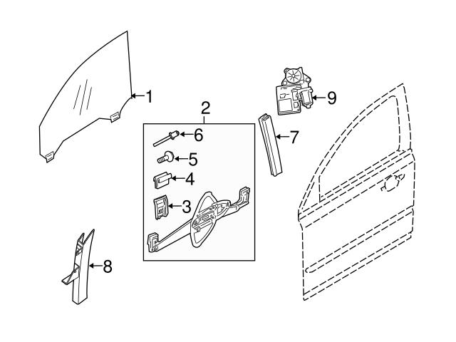 Genuine Volvo 31295234 Power Window Control Module; Right - Volvo