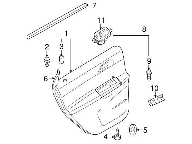 Genuine Volvo 31295736 Power Window Switch; Left, Right - Volvo