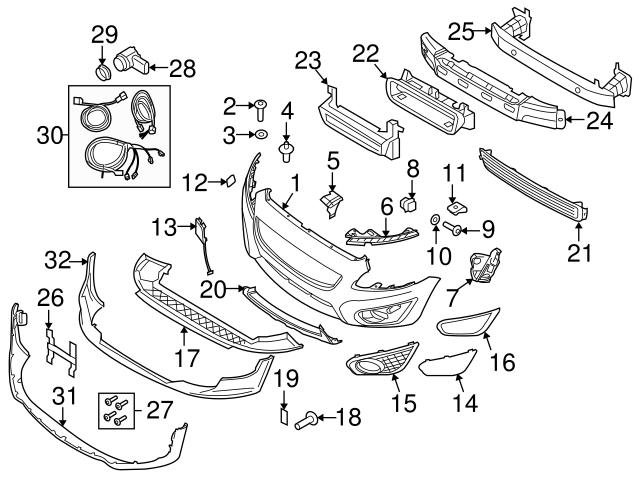 Genuine Volvo 31299064 Bumper Cover Bracket; Left - Volvo