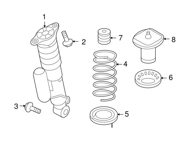 Genuine Volvo 31302600 Shock Absorber; Right, Left - Volvo | 30714222