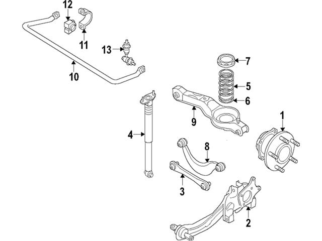 Genuine Volvo 31304174 Shock Absorber; Rear Left or Right - Volvo