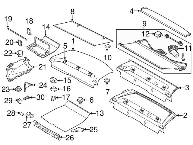 Genuine Volvo 31305407 Back Glass Sunshade - Volvo