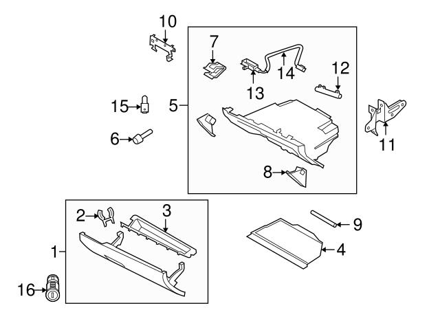 Genuine Volvo 31305917 Glove Box Bracket; Rear - Volvo | 30755817
