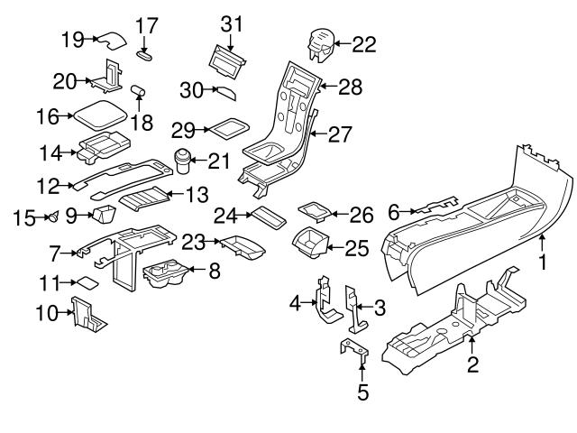 Genuine Volvo 31307007 Console Trim Panel; Front - Volvo