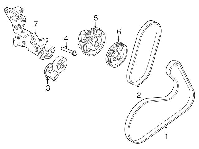Genuine Volvo 31316673 A/C Drive Belt Idler Pulley Bracket - Volvo